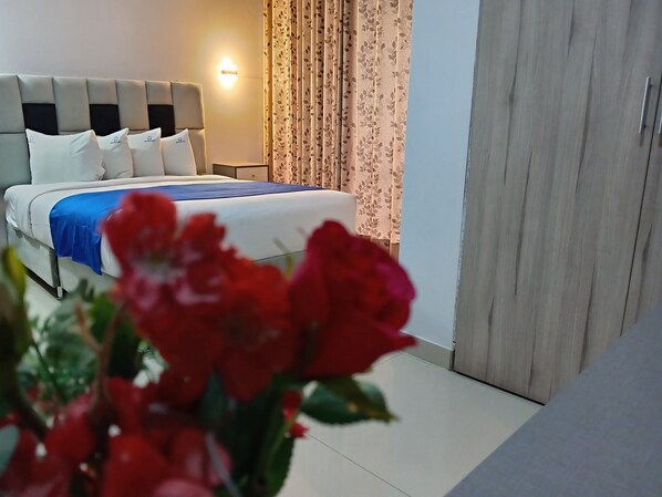 Quarto casal luxo, 1 cama Queen | Roupas de cama de algodão egípcio, roupas de cama premium