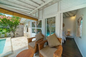 Villa Deluxe, 1 quarto, piscina privativa | Terraço/pátio interior