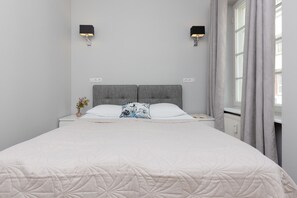 1 quarto, roupa de cama fornecida 