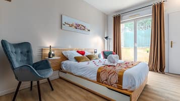 Apartamento romântico | 1 quarto, individualmente decorados, escrivaninha, cortinas blackout