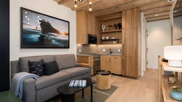 Casa geminada premium, 1 quarto, 2 banheiros | Lençóis italianos Frette, roupas de cama premium, edredons de pluma