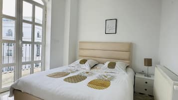 Apartamento conforto | 1 quarto, ferros/tábuas de passar roupa, roupa de cama