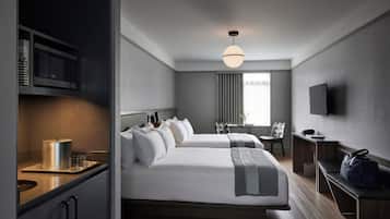1 quarto, roupa de alta qualidade, camas de colchão pillowtop