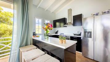 Vila | Cozinha privada | Geladeira, cooktop