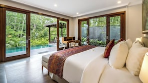 Villa de Luxo, 1 quarto, vista para o jardim | Wi-fi grátis, roupa de cama fornecida 