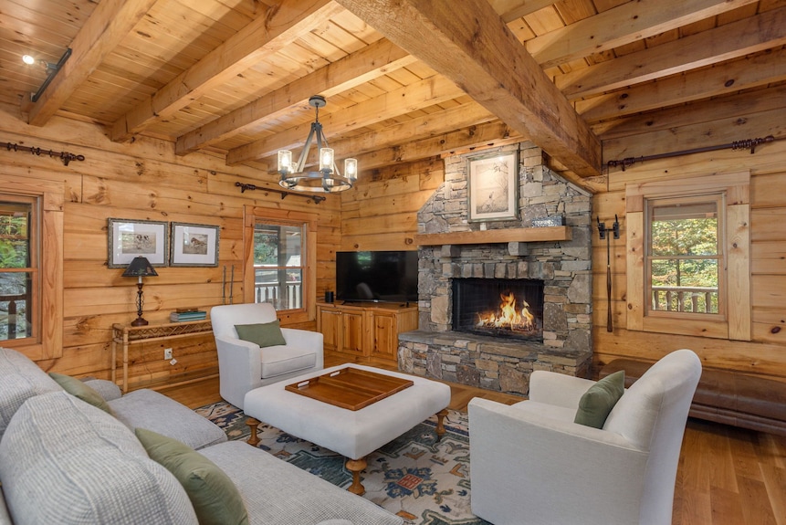 Chic Lodge 0.6m To Ski/tube Resort+winter Mtn Views - Caroline du Nord