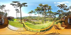 Quarto Duplo Romântico, 1 cama king-size, não fumadores, vista para a montanha | Terraço/pátio interior