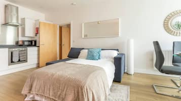 Apartamento | 1 quarto, escrivaninha, quartos à prova de som, Wi-Fi de cortesia