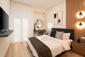 Apartamento exclusivo | 2 quartos, roupas de cama premium, cofres nos quartos