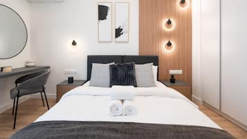 Apartamento exclusivo | 2 quartos, roupas de cama premium, cofres nos quartos