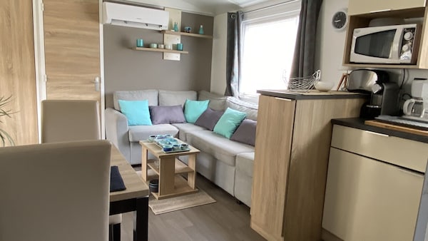 Mobil Home Premium Avec Vue Sur Le Lac. Prix De La Location Pour Février 2024 - Parentis-en-Born