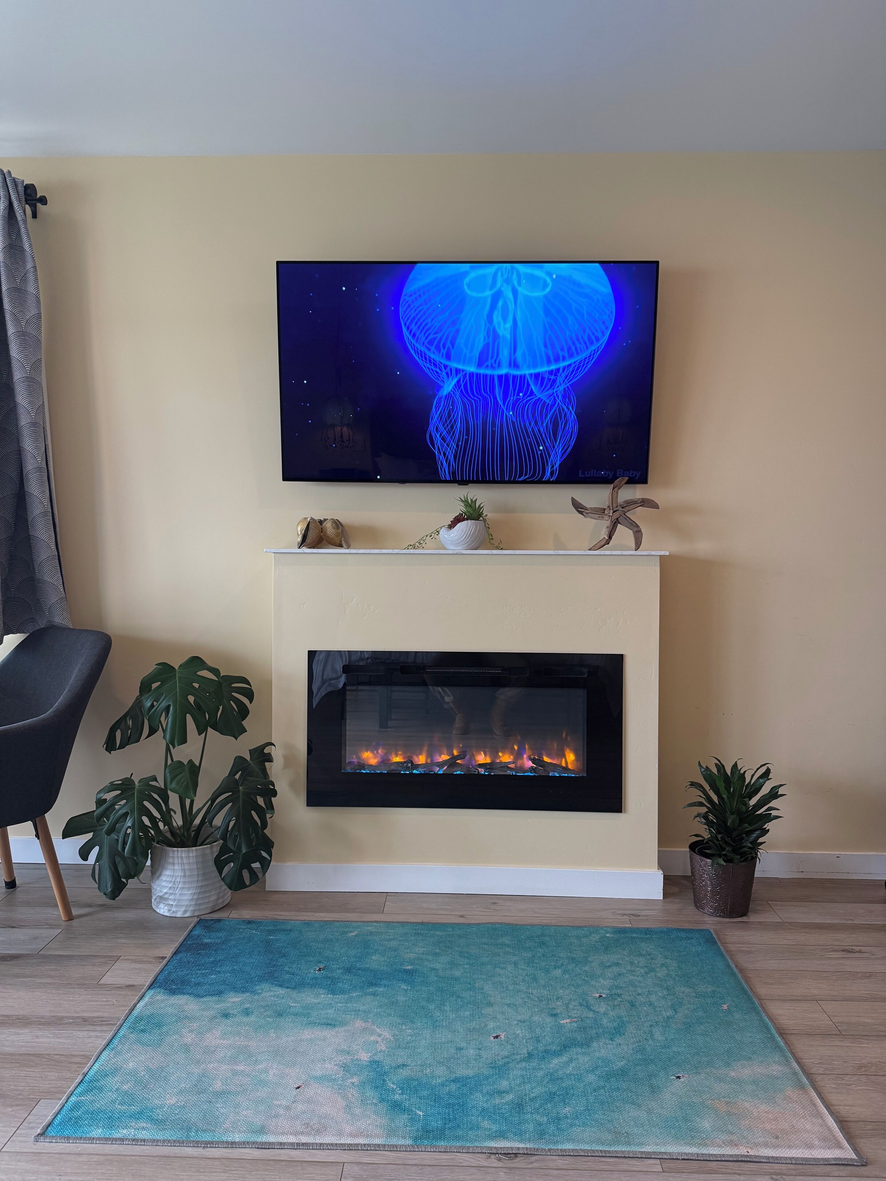 Quarto panorâmico, 1 cama King e sofá-cama, lareira, vista para o oceano | Roupas de cama premium