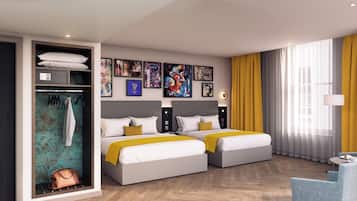 1 quarto, roupa hipoalergénica, cofre no quarto, secretária