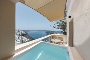 Suite Romântica, 1 quarto, banheira de hidromassagem grande, vista para o oceano | Banheira de hidromassagem privativa