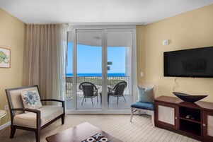 Condo, 1 cama King e sofá-cama (Palms Resort) | Área de estar | TV