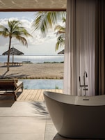 Suite Executiva, 1 cama king-size (Swim Up, Front Ocean View) | Secretária, Wi-fi grátis, roupa de cama fornecida