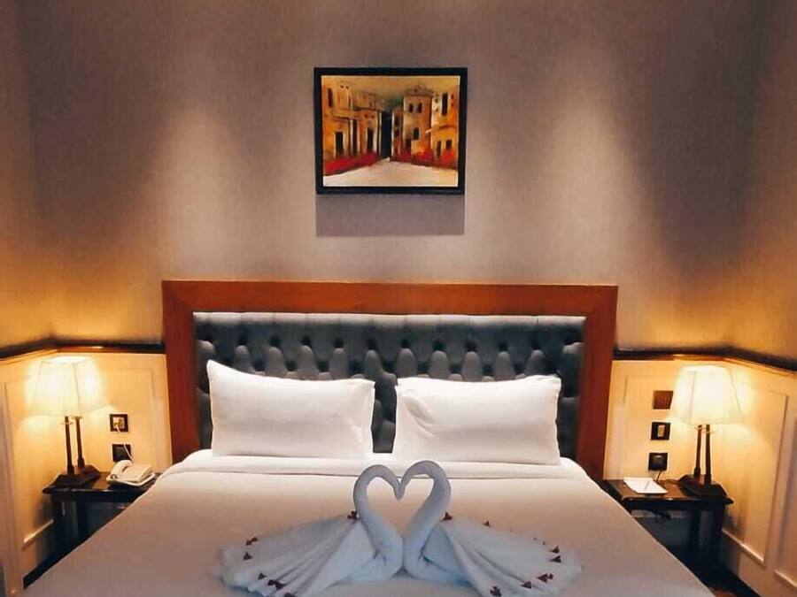 Quarto Standard, 1 quarto, varanda, Vista para a cidade | Lençóis de algodão egípcio, roupa de alta qualidade