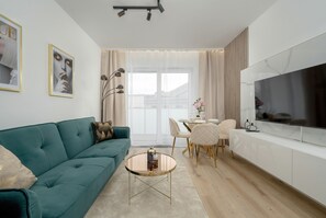 Apartamento, 1 quarto, sacada | Sala de estar