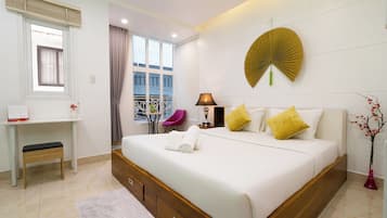 Quarto Deluxe, 1 cama king-size | Roupa hipoalergénica, camas de colchão viscoelástico