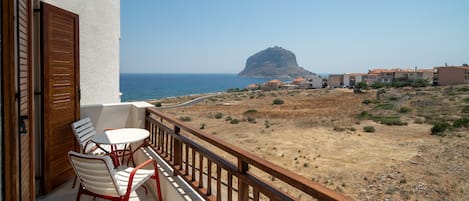 Estúdio Comfort, varanda, vista para o mar | Terraço/pátio interior