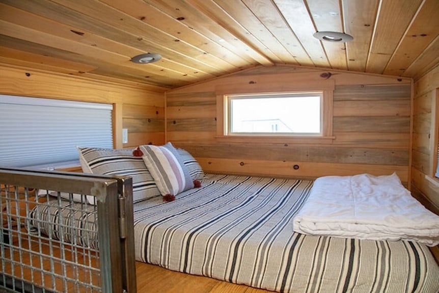 Lion Canyon Was Built By Mitchcraft In Fort Collins, Colorado As Part Of Hgtv's "Tiny House Hunters". This Home Has Two Lofts, Each With A Queen Bed. One Is Accessible By Stairs And One By Ladder. - Colorado