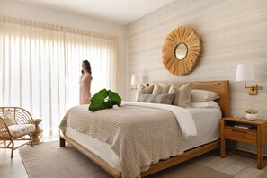 Apartamento Deluxe, 2 quartos, vista para a piscina | Roupa de alta qualidade, edredões de penas 