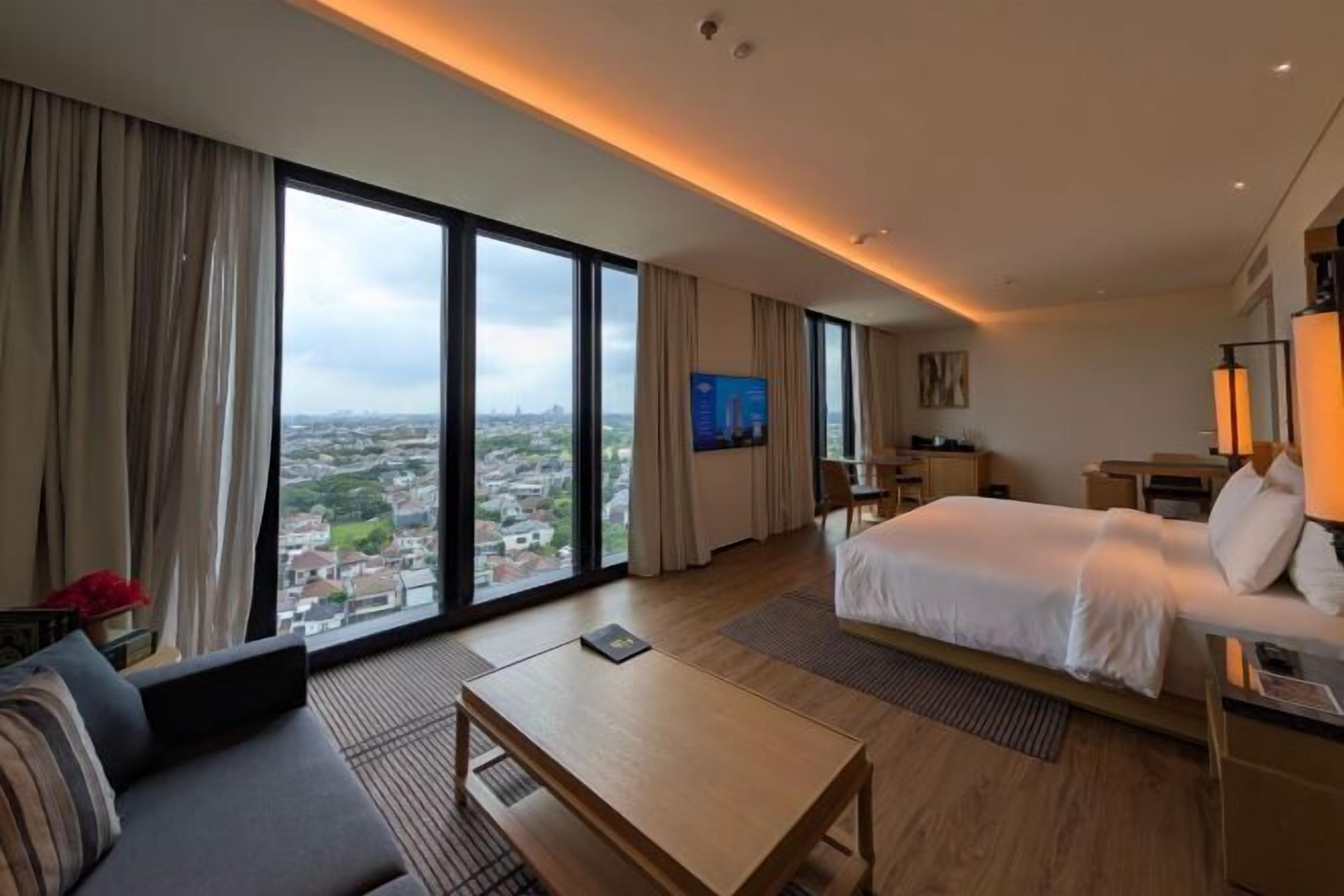 Minibar grátis, cofre no quarto, cortinas/cortinados opacos 