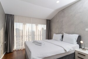 Estúdio Presidencial | Wi-fi grátis, roupa de cama fornecida 