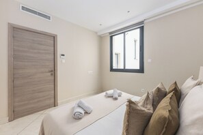1 quarto, roupas de cama antialérgicas, individualmente mobiliados