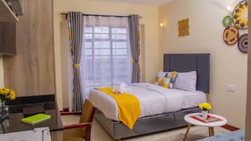 1 quarto, camas de colchão Select Comfort, secretária