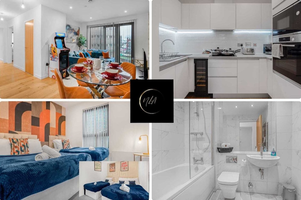 Comfyluxe 2bed 2bath,central,sleeps7,arcademachine - Birmingham