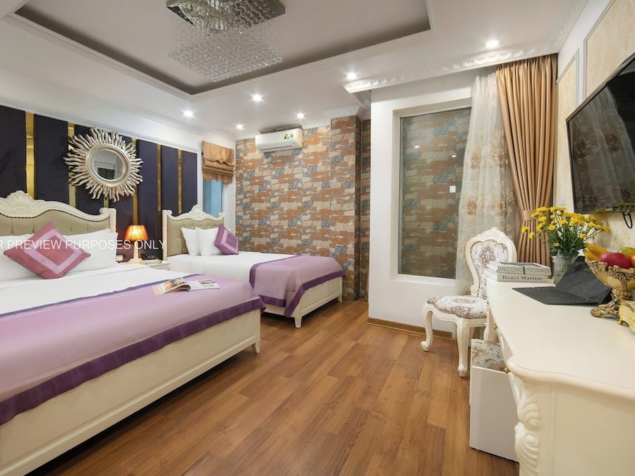 Quarto Triplo Familiar, várias camas, sem janelas | Roupa hipoalergénica, camas de colchão viscoelástico, minibar