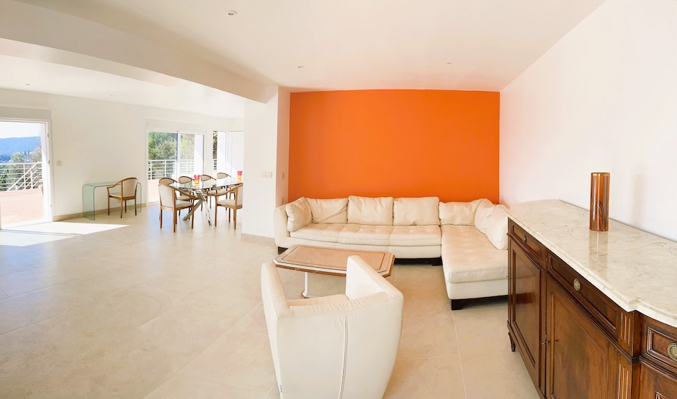 New Orange Villa 6-br A/c With A Salted Heated Pool & Bbq, Great Mountain View - Saint-Paul-de-Vence