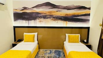 Quarto Twin | Roupa de alta qualidade, camas de colchão pillowtop