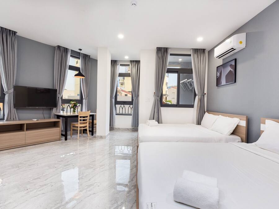 Apartamento superior | 1 quarto, roupas de cama de algodão egípcio, roupas de cama premium