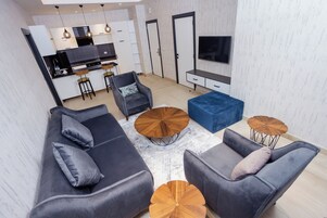 TV de tela plana 55 polegadas com canais a cabo, TV