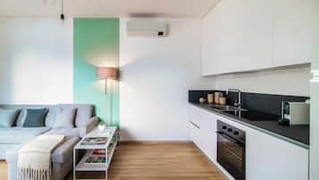 Apartamento (Salvia) | 1 quarto, roupa de alta qualidade, edredões de penas