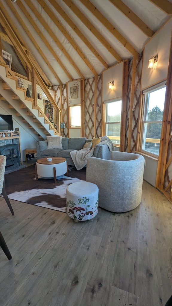 Magical-upscale-yurt-view-private-hot Tub-fire Pit-near Snp & River - Luray, VA