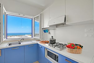 Penthouse Standard, 2 quartos, varanda (Penthouse Azzurra Sea View Near Beach) | Cozinha privada
