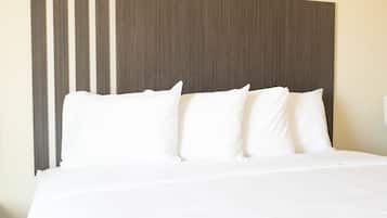 Quarto standard | Roupas de cama premium, camas Select Comfort, escrivaninha