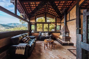 Cabana Loft Rústico com Hidro | Área de estar