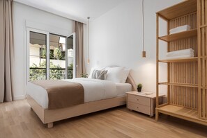 Apartamento Premier, 3 quartos, não fumadores, vista para a colina | Lençóis de algodão egípcio, roupa de alta qualidade 