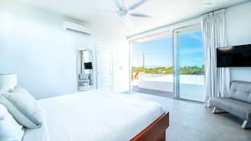 Villa de Luxo, 2 quartos | 2 quartos, cofre no quarto, cortinas/cortinados opacos
