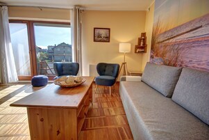 Apartamento standard | Ferros/tábuas de passar roupa, Wi-Fi de cortesia, roupa de cama