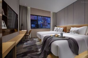 Quarto Duplo Empresarial | Quartos insonorizados, ferro/tábua de engomar, Wi-fi grátis