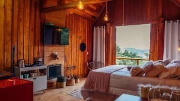 Bungalow Romântico, vista para a montanha | 1 quarto, roupa hipoalergénica, com decoração personalizada