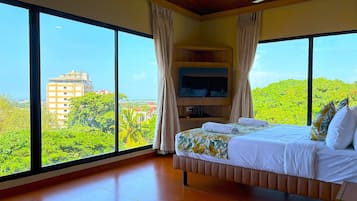 Quarto Club, 1 cama king-size, não fumadores, vista para o mar | Ferro/tábua de engomar, Wi-fi grátis
