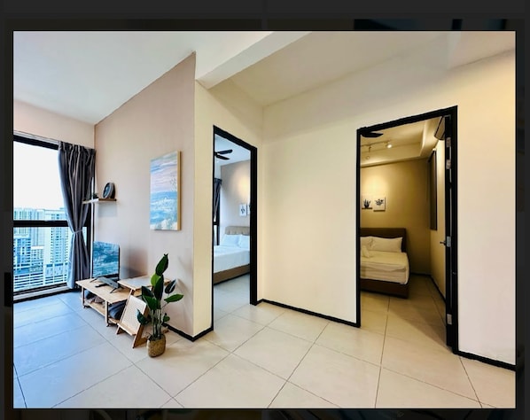 1 quarto, roupa de cama fornecida