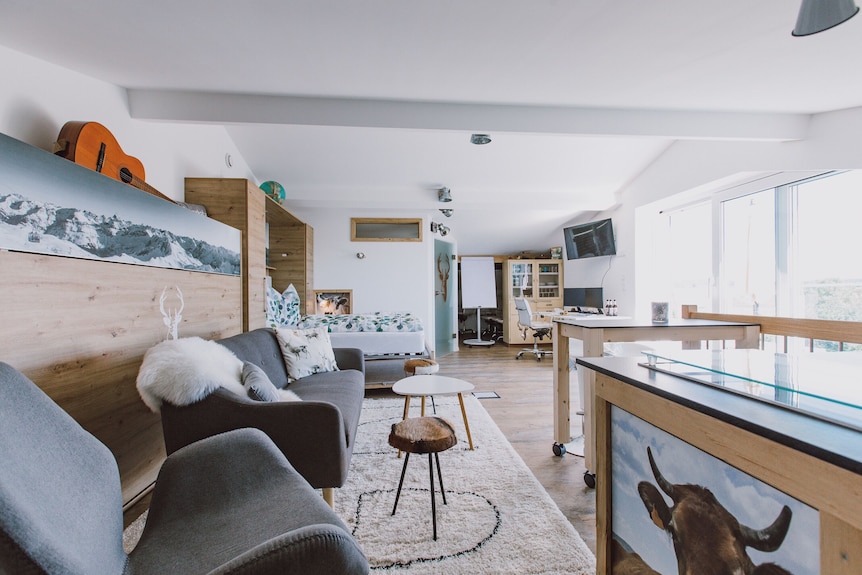 Vakantiewoning 'Loft - Guggi's Emporeon Allgäu' Met Uitzicht Op De Bergen, Groot Terras & Wlan - Kaufbeuren