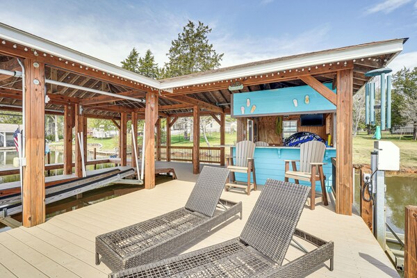 Waterfront Lake Gaston Home W/ Private Dock! - Lake Gaston